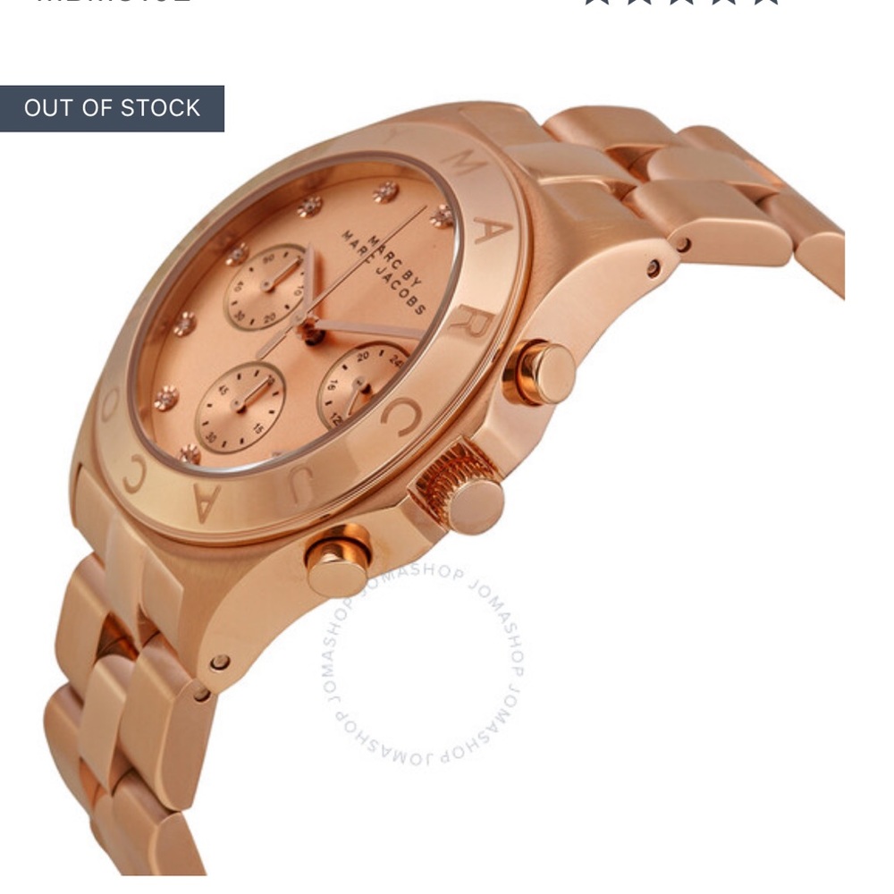 New Marc Jacobs Chronograph Rose-Tone Watch - Gem